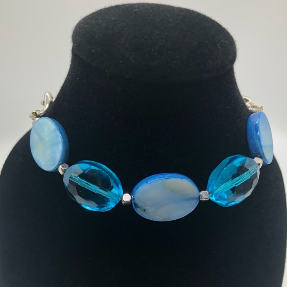 Kenneth Cole | Jewelry | Nwt Kenneth Cole Blue Crystal Chain Bracelet ...